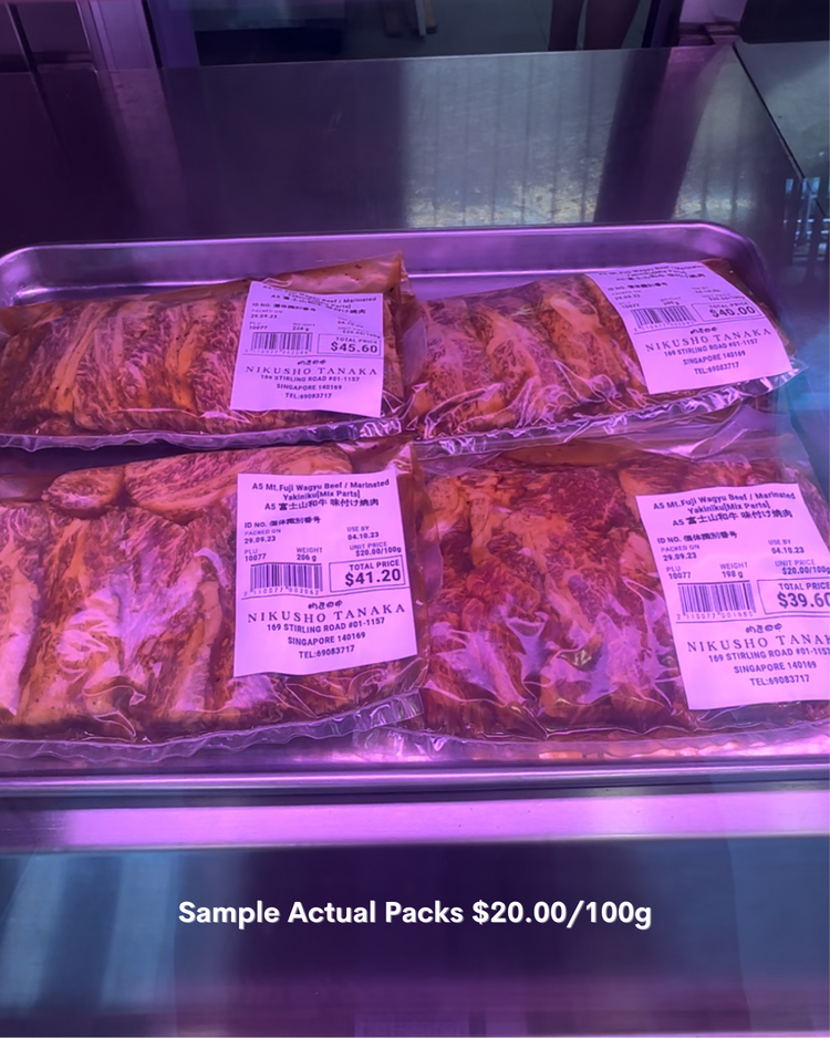 A5 Mt. Fuji Wagyu Beef Marinated Yakiniku Mix Parts – Nikusho Tanaka